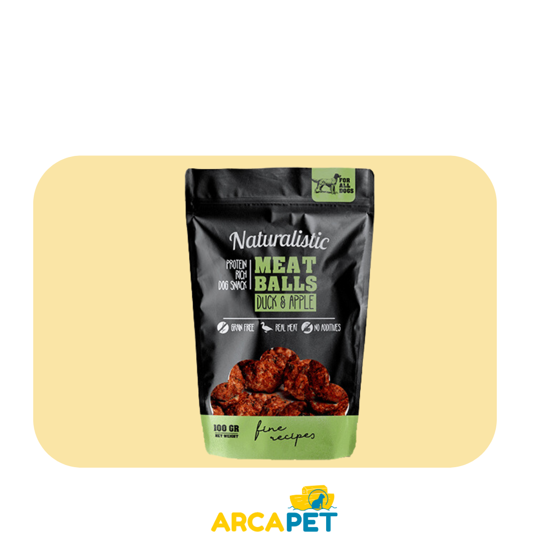 Naturalistic Meat Balls Sabor Pato/Manzana 100 gr – Arca Pet chile