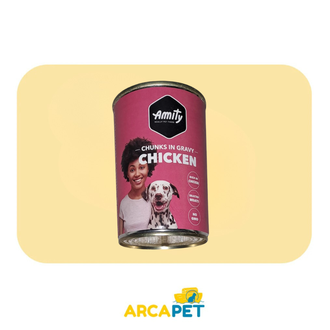 Latas Amity Chunks Chicken Adult Dog 415gr – Arca Pet chile